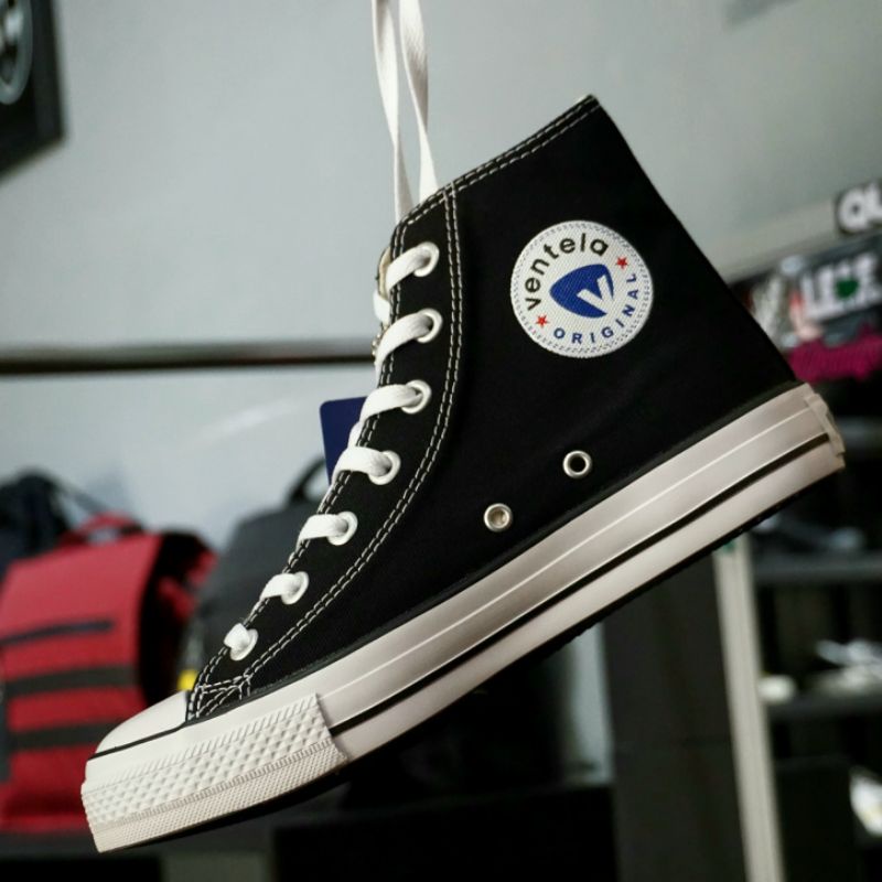 Jual SEPATU VENTELA | VENTELA SHOES ETHNIC HIGH BLACK NATURAL ORIGINAL ...