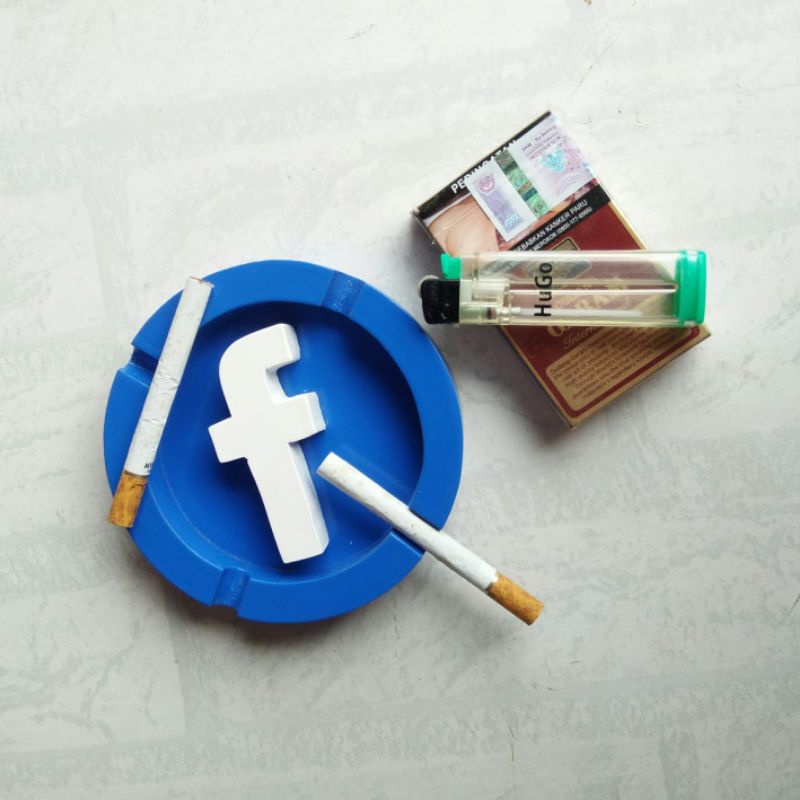 Jual asbak Desain Facebook Logo timbul 3D | Shopee Indonesia