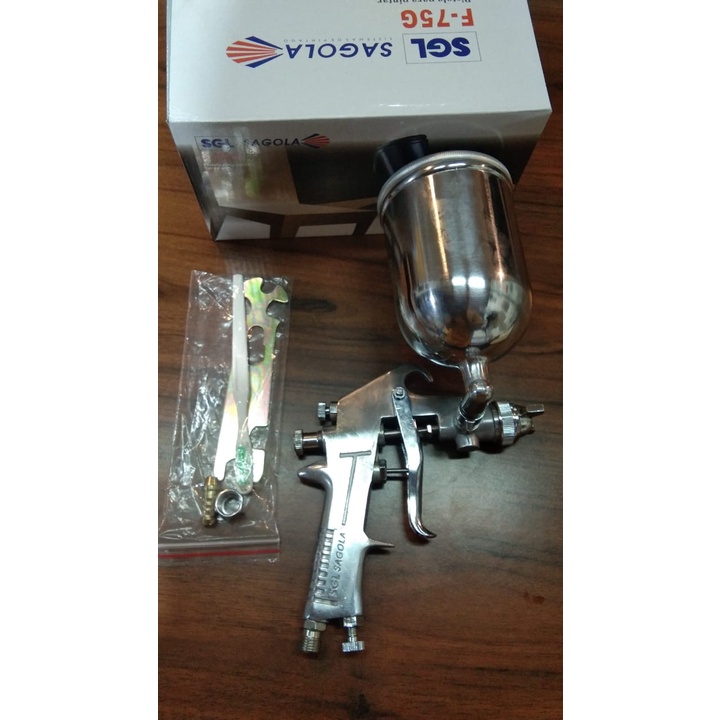 Jual Spray Gun Tabung Atas SAGOLA F-75G SprayGun Angin Tabung Atas ...