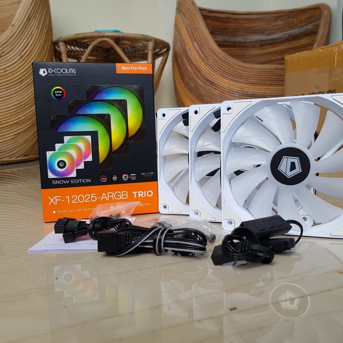 Jual IDCOOLING ID-COOLING XF-12025-ARGB TRIO SNOW 120mm ARGB Sync PWM Fan | Shopee Indonesia