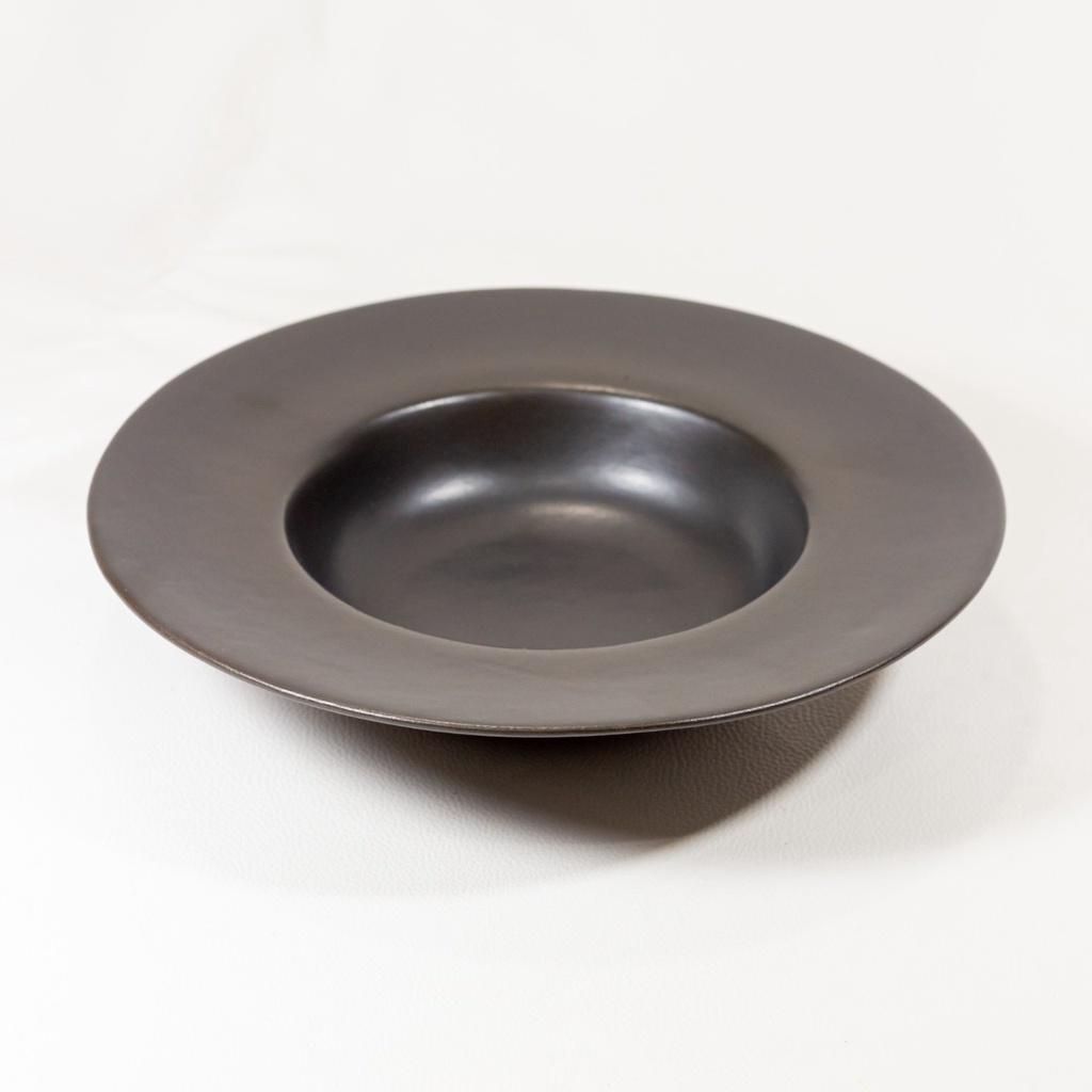 Jual Nuanza Piring Pasta Keramik Pasta 25Cm / Pasta Plate Black Round ...