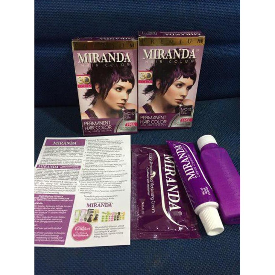 Jual Mc-13 Rose Purple Miranda Pewarna Rambut Permanen Cat Semir Warna ...