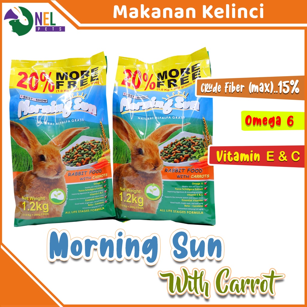 Jual MORNING SUN CARROT 1,2 KG / MAKANAN KELINCI /PELET KELINCI ...