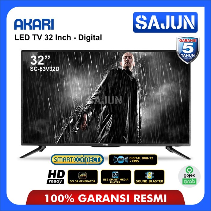 Jual Smart TV Akari SC-53V32 TV LED 32 Inch Smart Connect - Garansi 5 ...