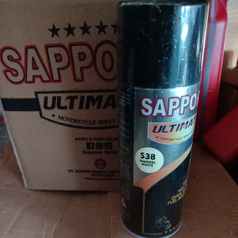 Jual SAPORO SAPPORO ULTIMATE S38 Djadoel White 400ml Putih Jadul S 38 Cat Semprot Spray Paint ...