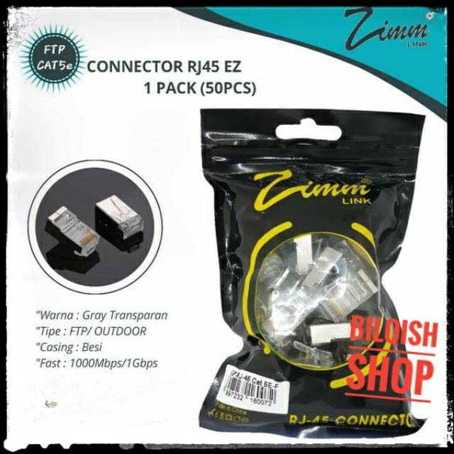 Jual Conector RJ45 FTP Cat 5e Outdoor zimlink | Shopee Indonesia