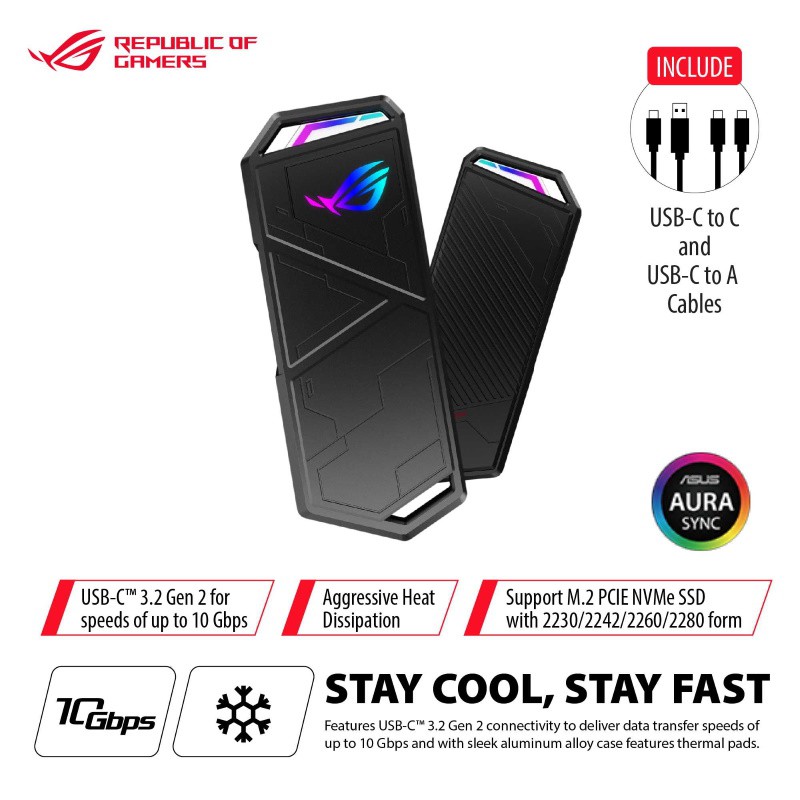 Jual Asus ROG Strix Arion M.2 NVMe SSD Enclosure | Shopee Indonesia