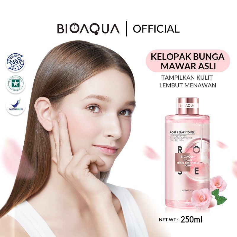 Jual BIOAQUA ROSE PETALS TONER 250ml | Shopee Indonesia