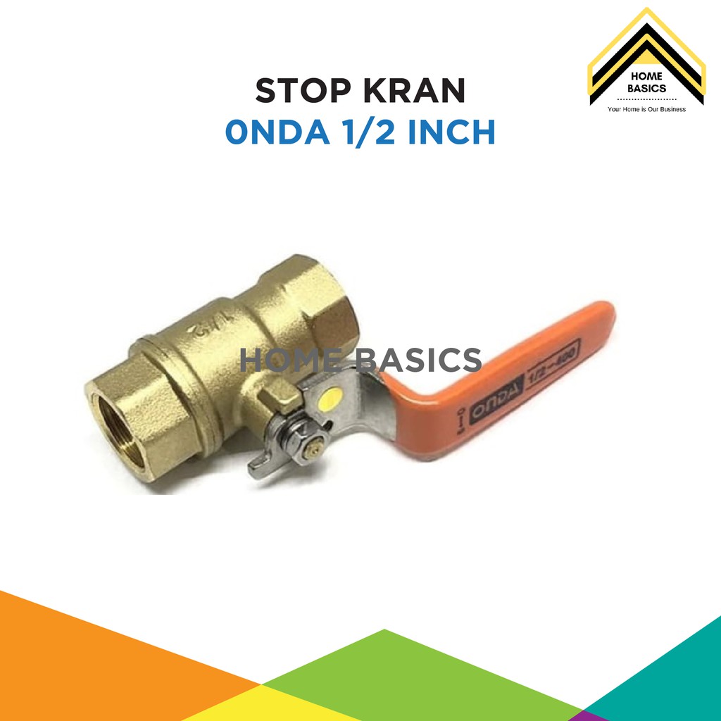 Jual Stop Kran Kuningan Onda 1/2 inch | Shopee Indonesia