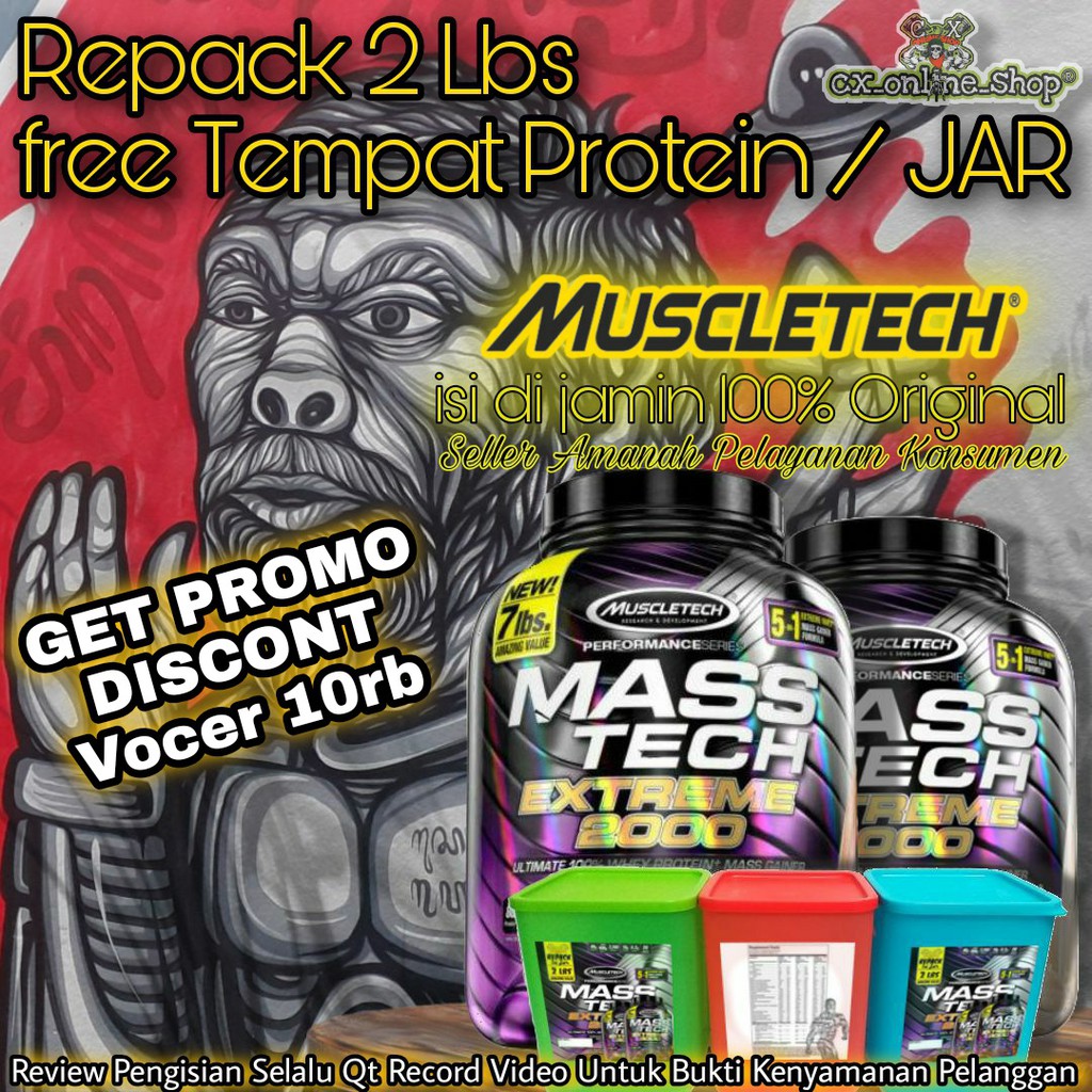 Jual MUSCLETECH MASS TECH EXTREME PROTEIN GAINER PENAMBAH BERAT BADAN ...