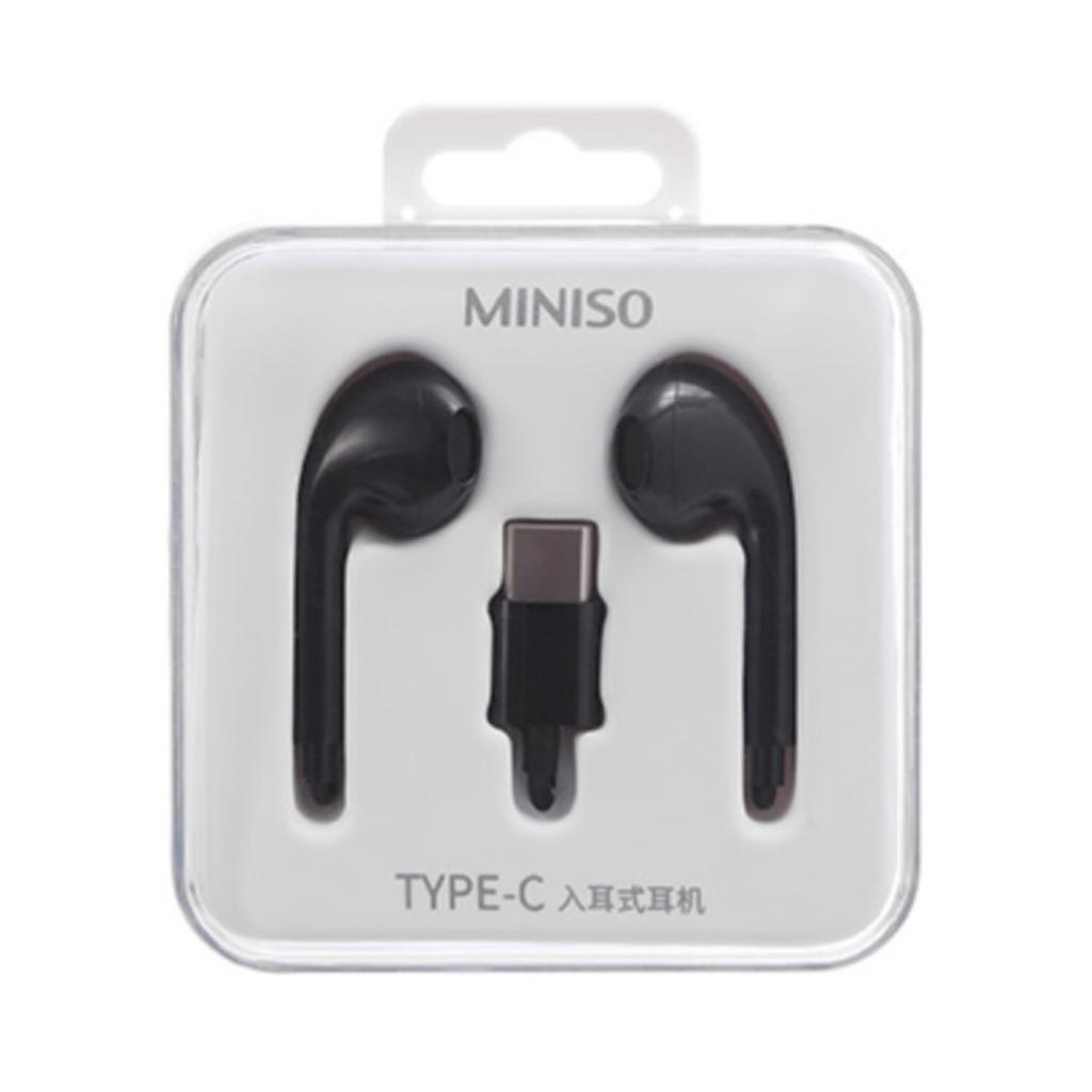 Jual MINISO EARPHONES TYPCE-C IN EAR LITTLE MODEL H508 HEADSET MINISO ...