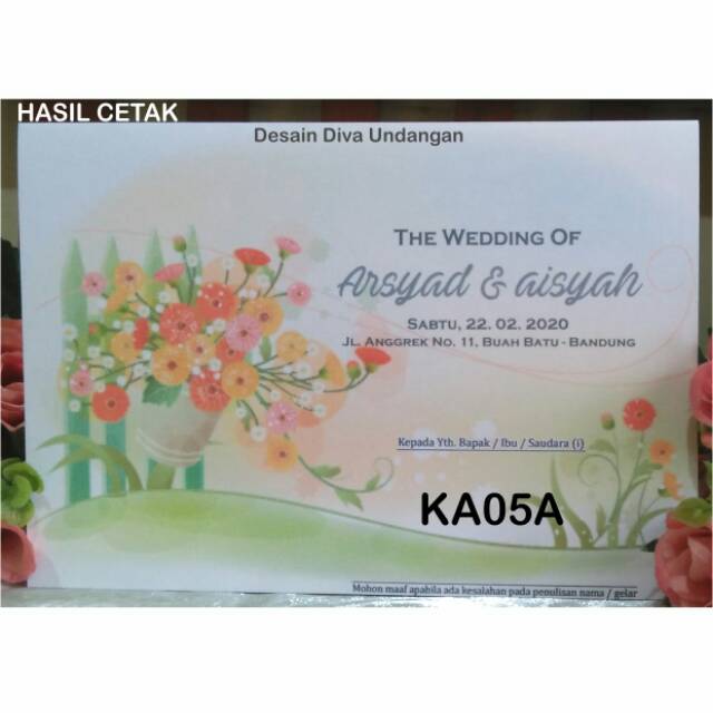 Jual UNDANGAN PERNIKAHAN KA05A | Shopee Indonesia
