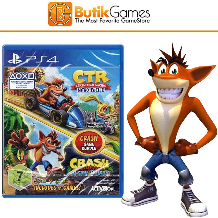 Jual Crash Bandicoot Game Bundle PS4 N Sane Trilogy & CTR Nitro Fueled ...