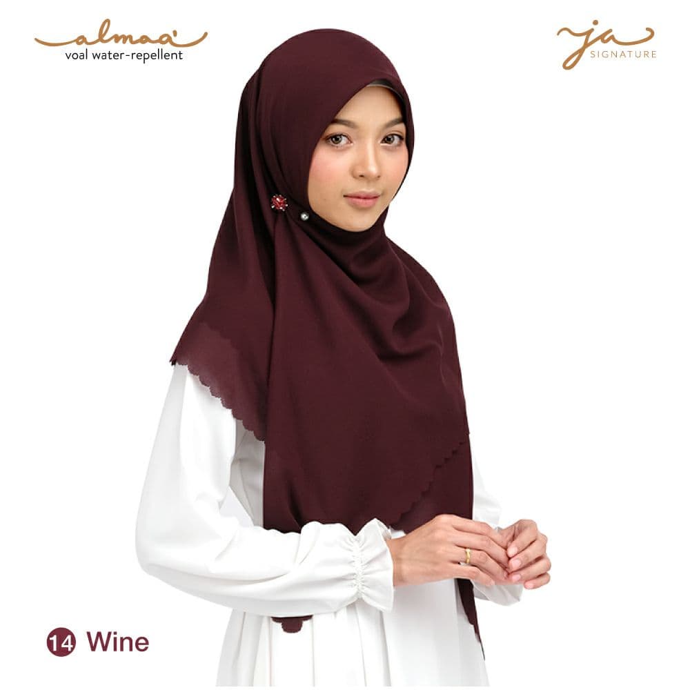 Jual VOAL ALMA BY JILBAB ARFA WINE KRUDUNG ANTI PERCIKAN AIR ...