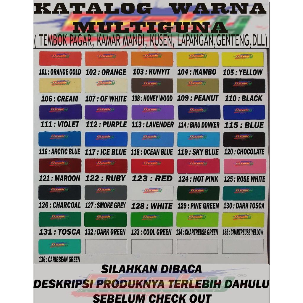 Jual Cat Tembok Kiloan - MULTIGUNA - GLOSSY - OUTDOOR | Shopee Indonesia