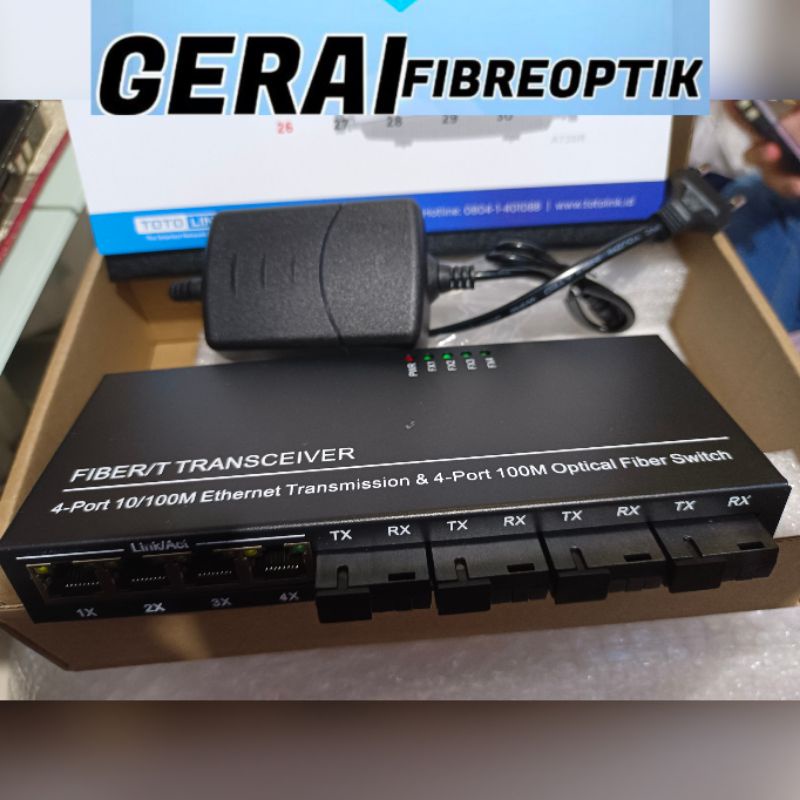 Jual Media Converter Ethernet Fiber Switch 4 FO 4 LAN 100 Base-T /4 SC 4 LAN | Shopee Indonesia