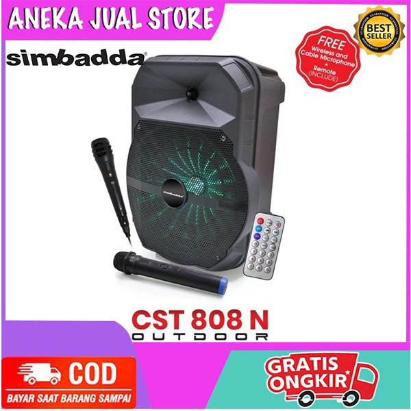 Jual SIMBADDA CST 808N/SIMBADDA Speaker Bluetooth Karaoke - FREE 2 MIC ...