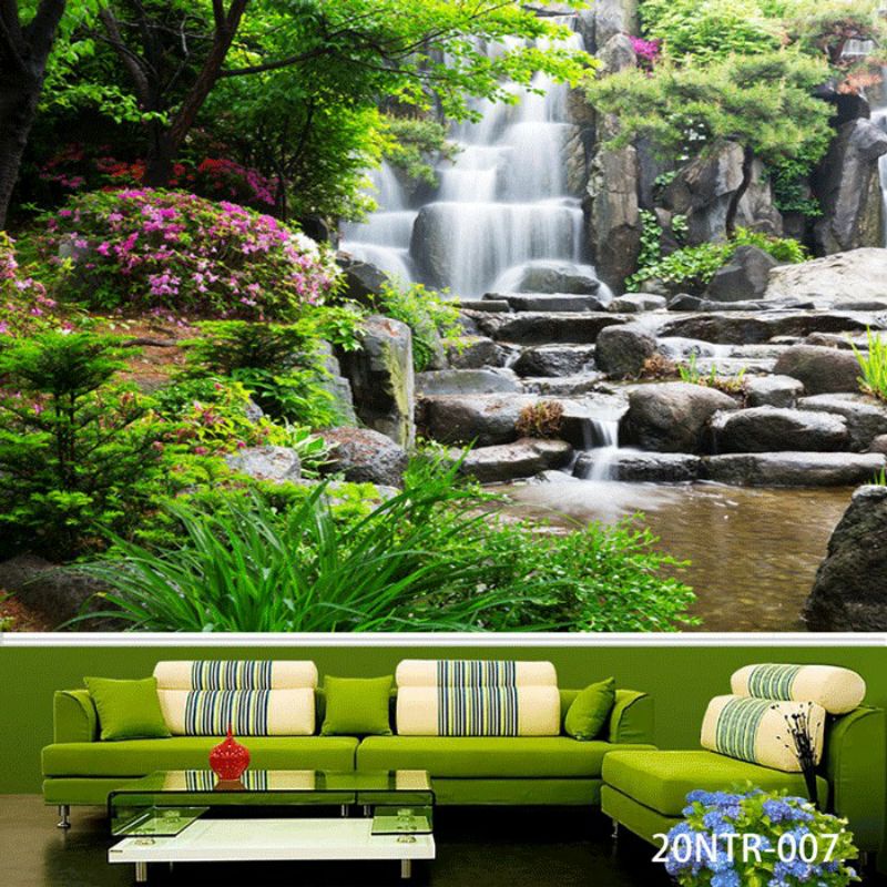 Jual WALLPAPER 3D WALLPAPER CUSTOM WALLPAPER AIR TERJUN SEJUK BEBATUAN ...