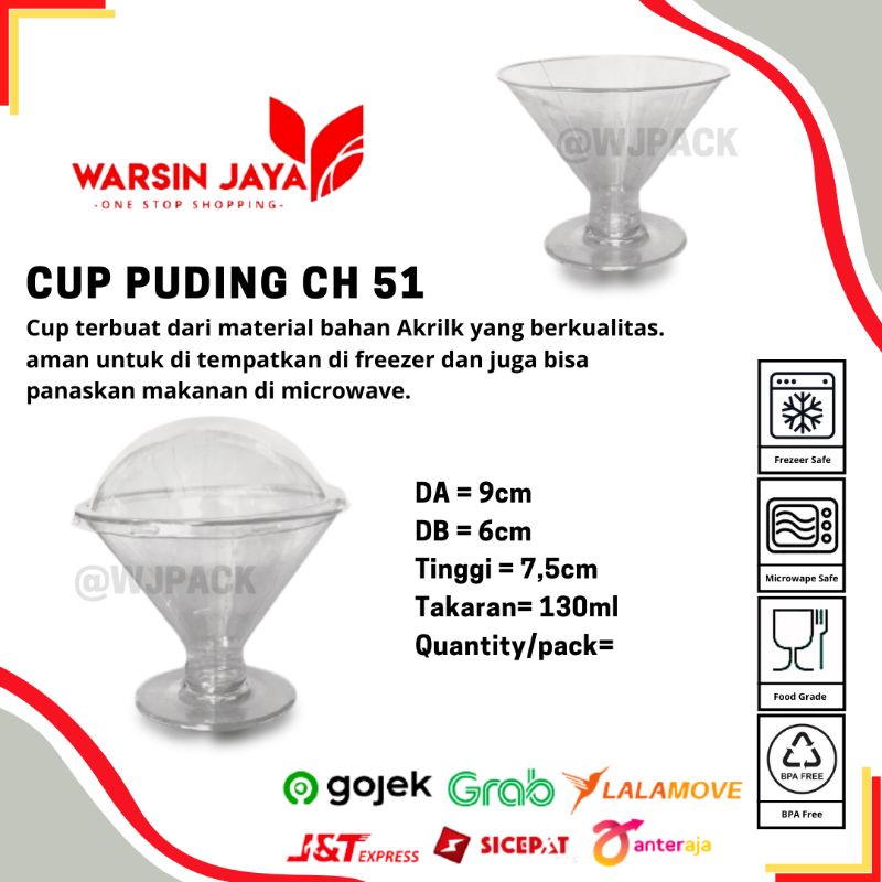 Jual Cup Puding / Cup cake / Cup dessert CH-51 isi 20pcs | Shopee Indonesia