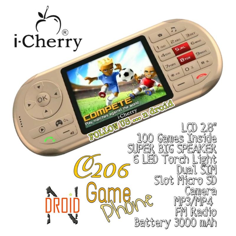 Jual iCherry C206 HP Game - Dual SIM - 400 Games | Shopee Indonesia