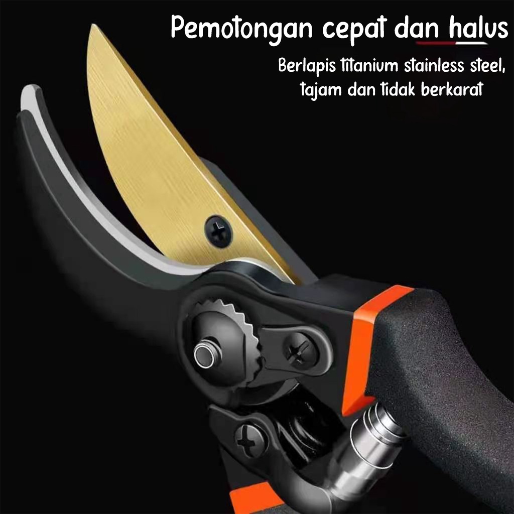 Jual Gunting Stek Ratchet Pruning Shears Scissors Gunting Dahan/Ranting ...