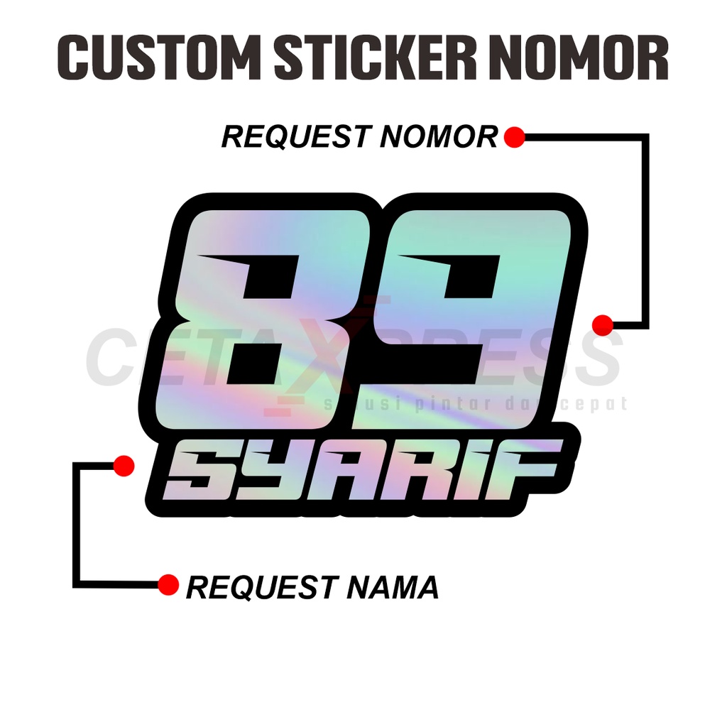Jual STICKER NOMOR CUSTOM | Shopee Indonesia