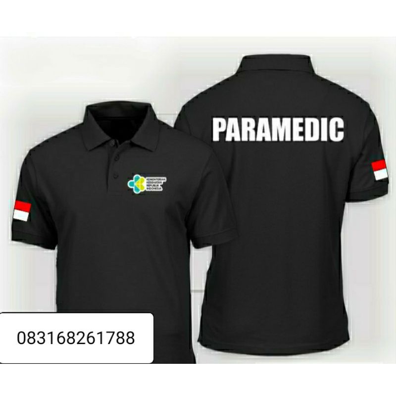 Jual Kaos paramedic kaos Kemenkes paramedic polo katun full bordir depan belakang kaos paramedik ...
