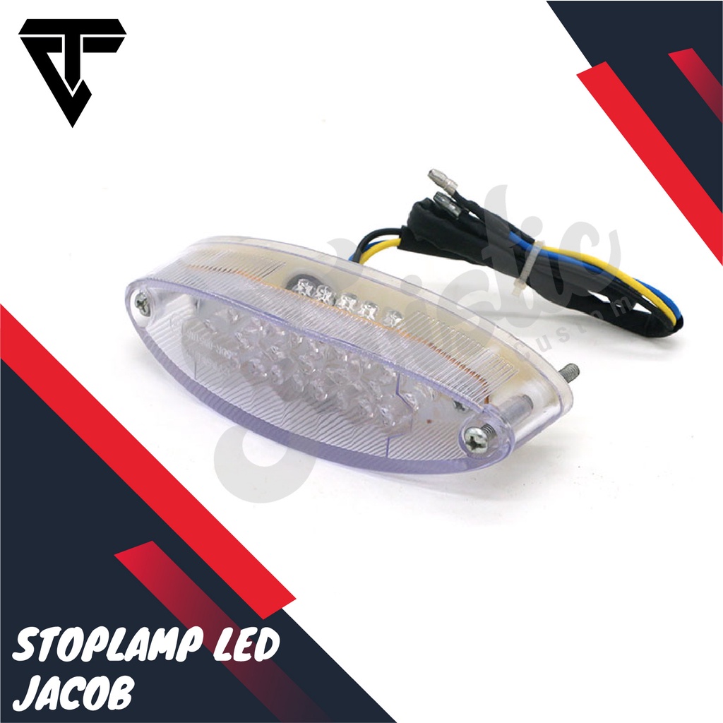 Jual Stoplamp Lampu Rem Belakang LED Jacob Motor Universal Custom | Shopee Indonesia