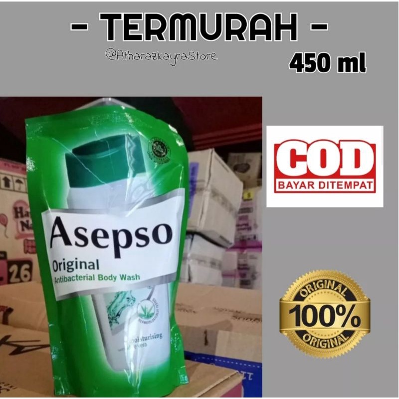 Jual Sabun Cair Asepso 450 ml | Sabun Manda Antiseptik | Sabun Mandi Antibakterial | Asepso Bady ...
