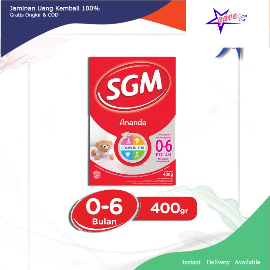 Jual SGM Ananda 1 0 - 6 Bulan 400 Gram | Shopee Indonesia