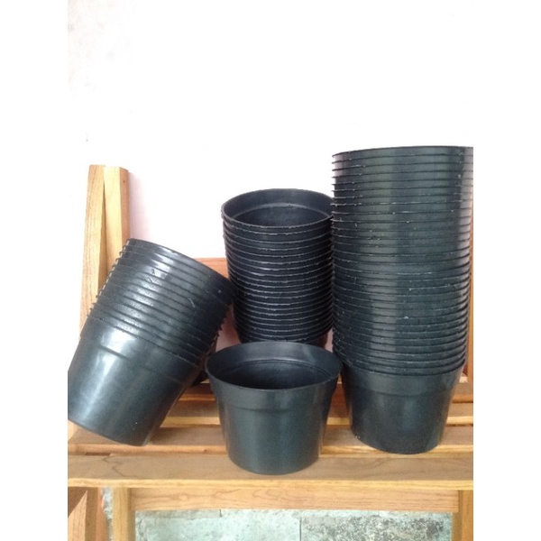 Jual Pot Hitam diameter 8cm | 10cm | 12cm | 15cm | Shopee Indonesia