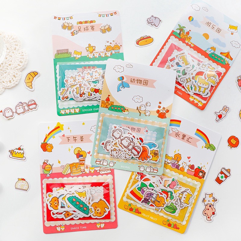 Jual [SCRIBBLE_ID] 40Pcs PLAYGROUND Sticker Set Stiker Lucu Hias Anak DIY Buku Jurnal Deco ...