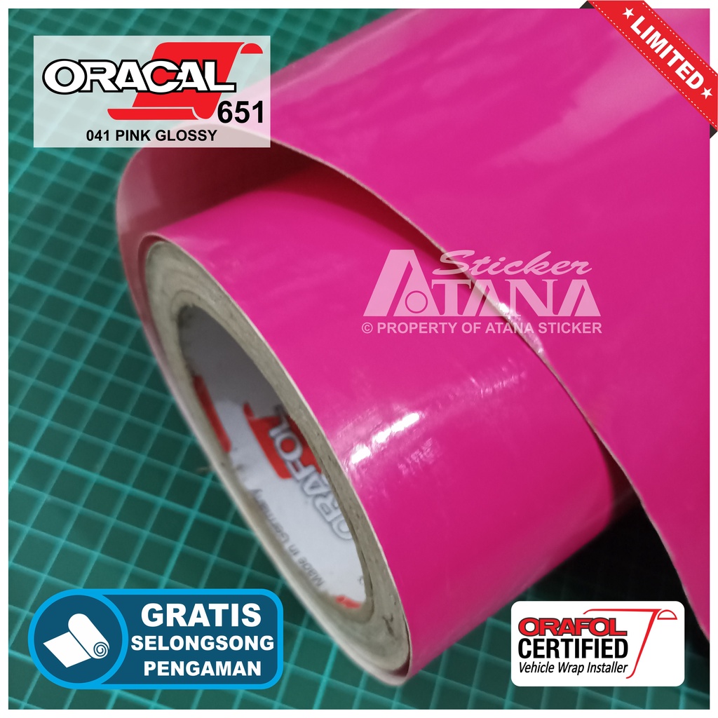 Jual Skotlet Pink Glossy Oracal 651 Scotlet Merah Muda Gloss Stiker ...
