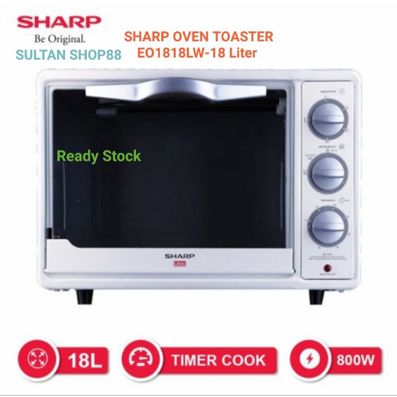 Jual SHARP OVEN TOASTER EO1818LW-18 LITER LISTRIK 800 WATT | Shopee ...