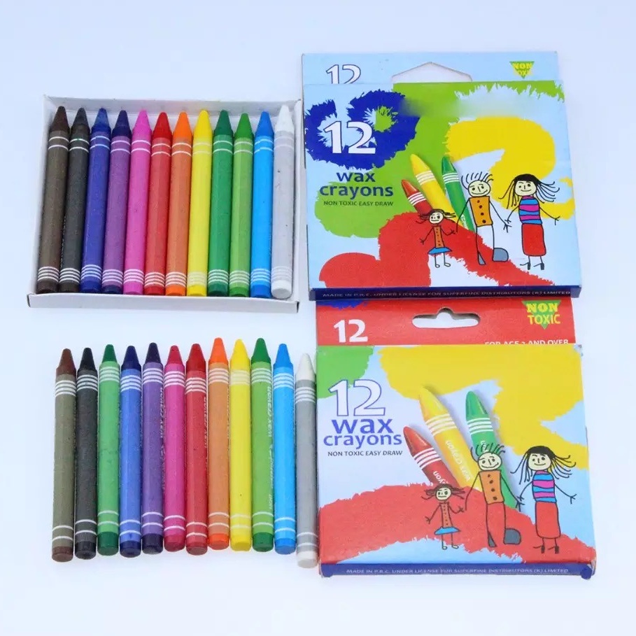 Jual Krayon 12 24 Warna Tidak Mengotori Tangan Bersertifikat Aman ...
