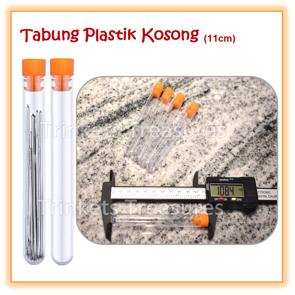 Jual tabung plastik kosong tube 11cm tabung silinder plastic tube ...