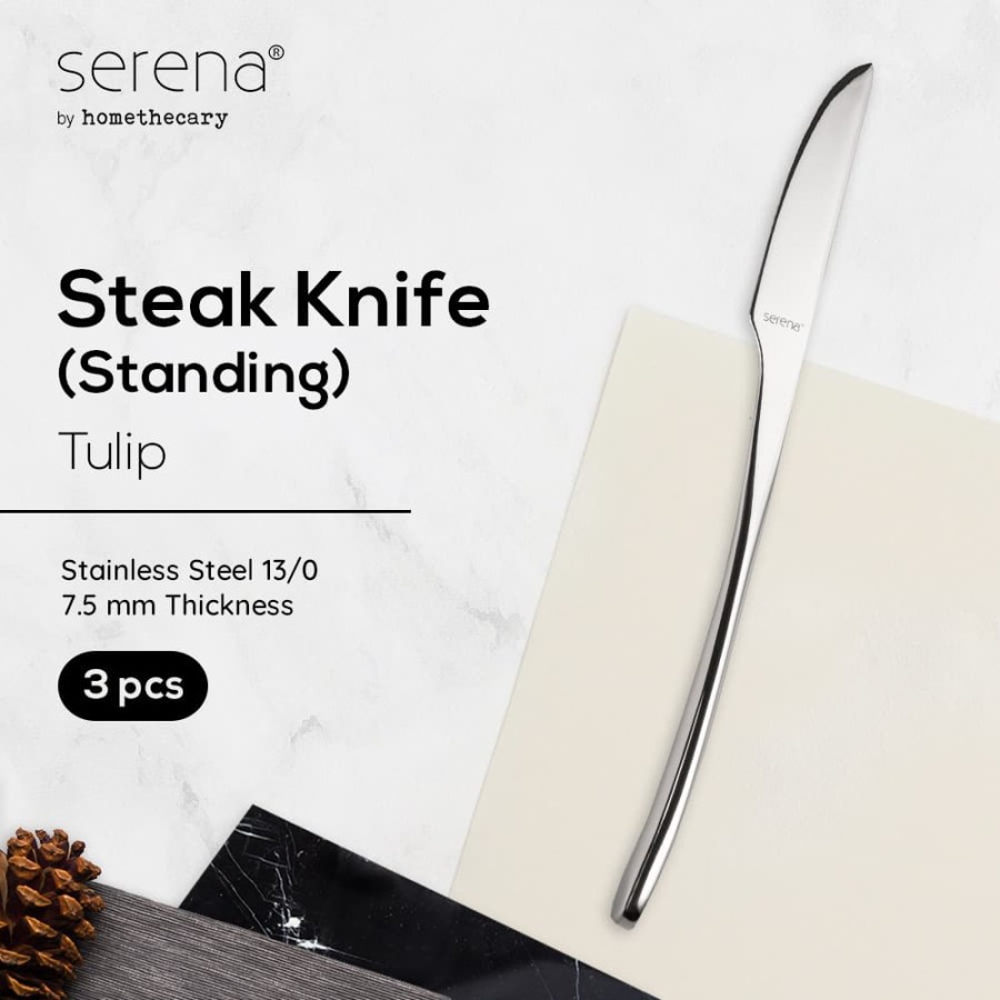 Jual Pisau Steak Stainless Steel Serena Tulip - Steak Knife (Standing ...