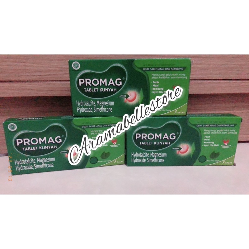 Jual Promag Tablet 1 Blister Isi 10 Tablet Obat Sakit Maag Dan Kembung ...
