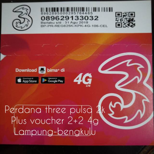 Jual Perdana three 0k & voucher 4gb ++ | Shopee Indonesia