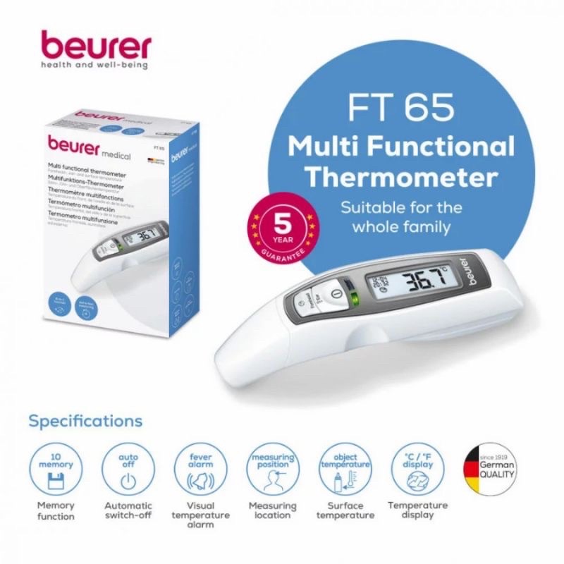 Jual Beurer FT 65 Multifuction Thermometer (Contact Infrared) | Shopee ...