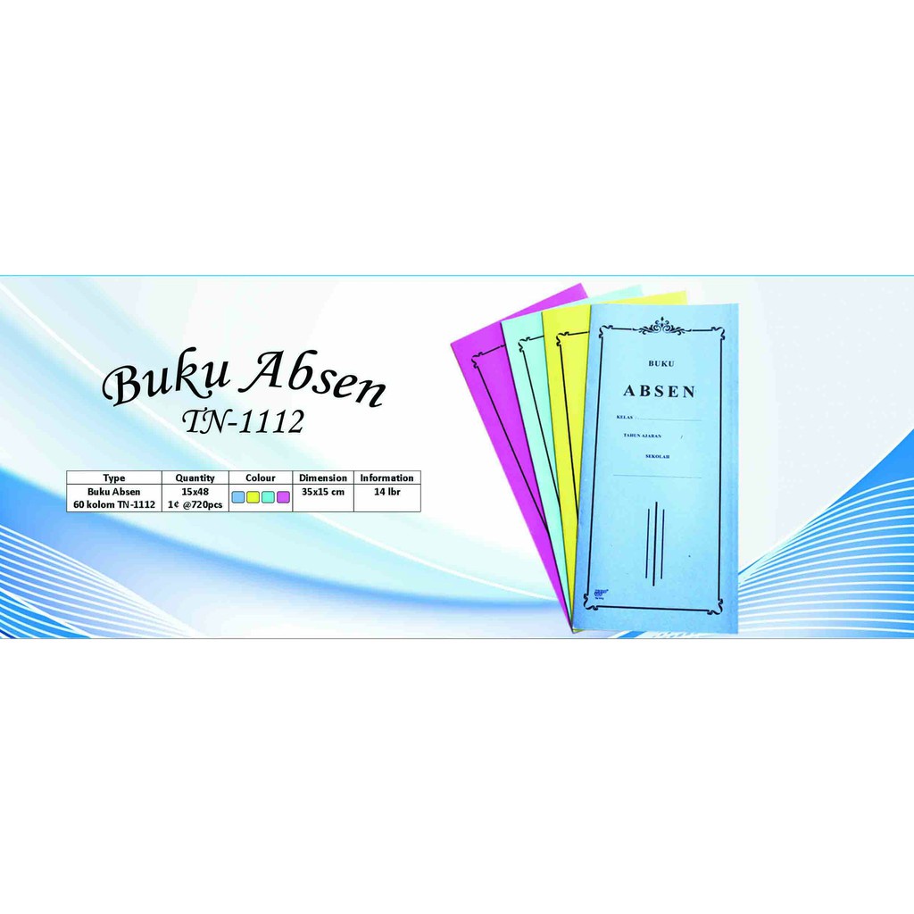 Jual MJ Buku Absen MICROTOP TN-1112 / Buku Absensi Siswa (12 buku ...