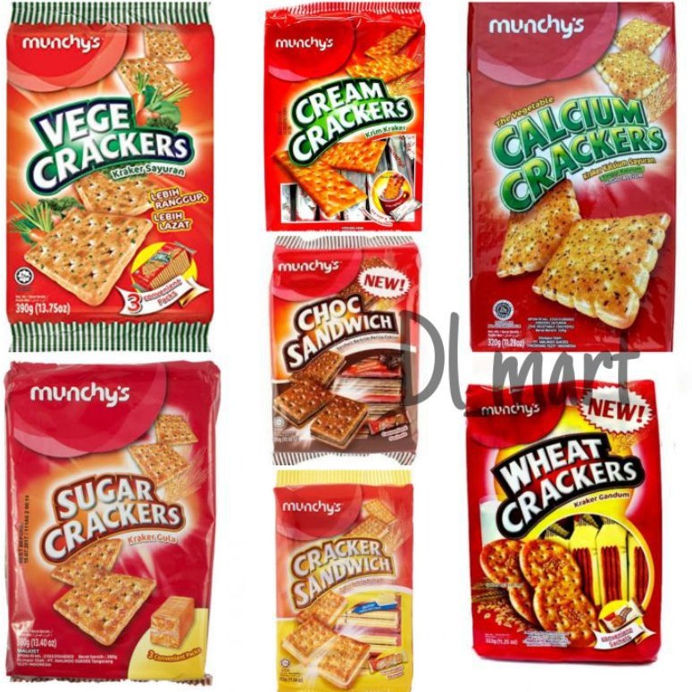Jual Munchy's / Munchys Cracker Sandwich / Wheat Crackers Cream ...