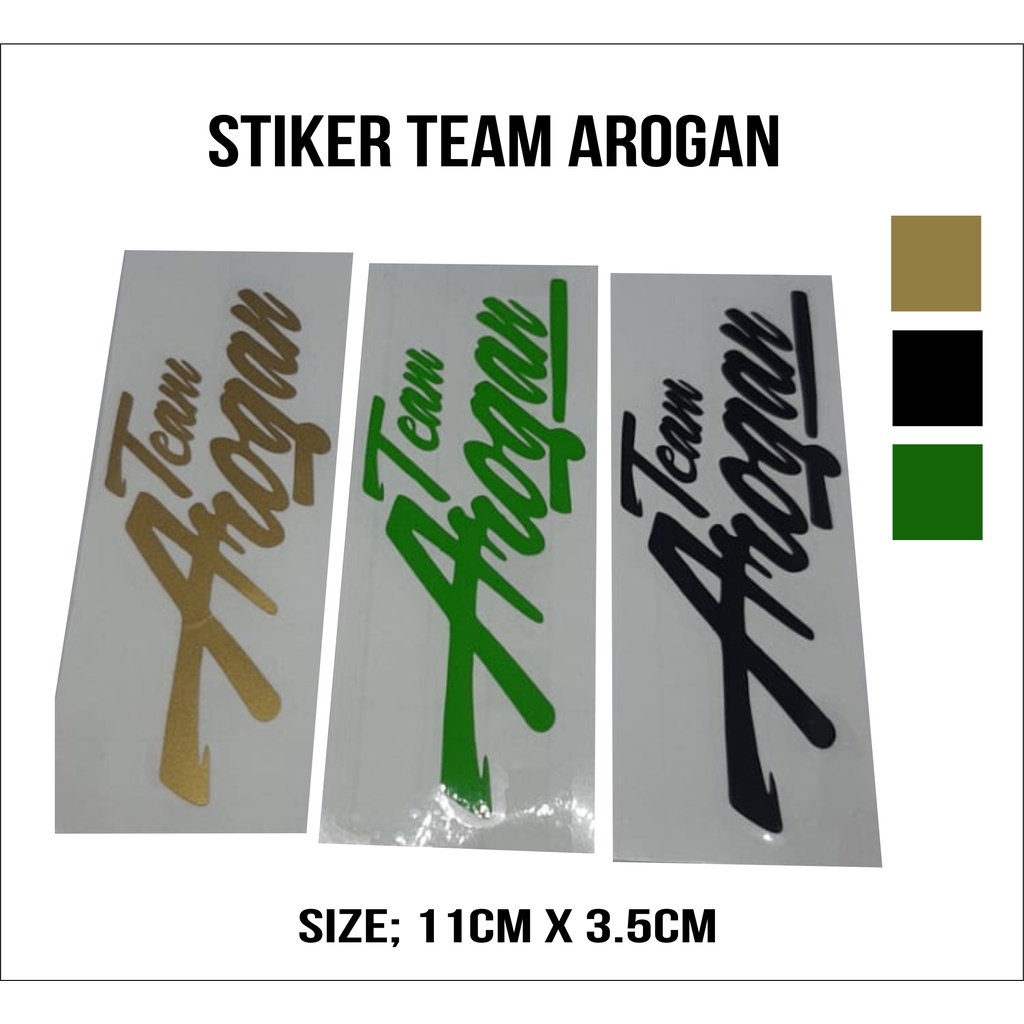 Jual STIKER TEAM AROGAN | Shopee Indonesia