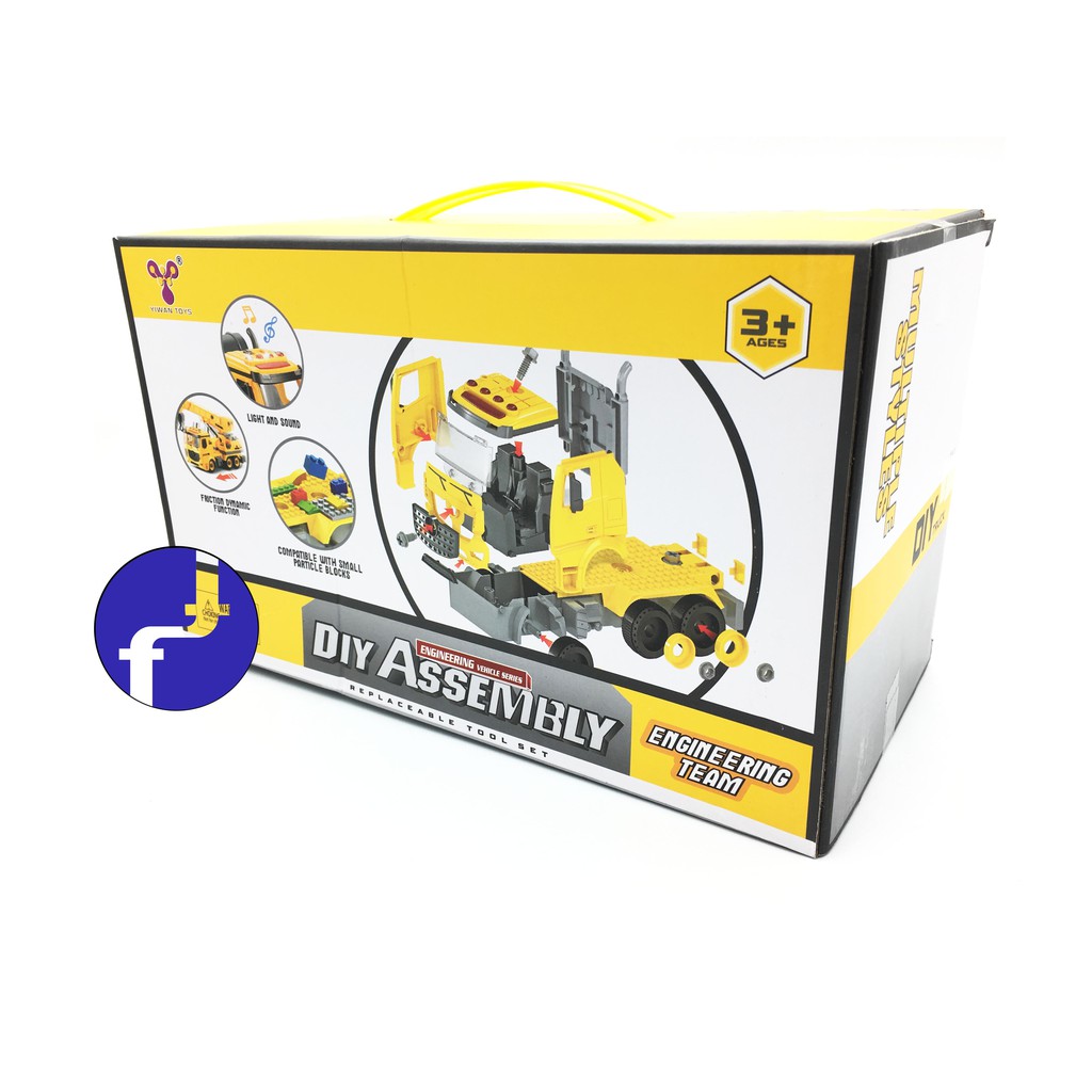 Jual Mainan Anak DIY Assembly Designer BRICK BLOCKS Truck Pengangkut ...
