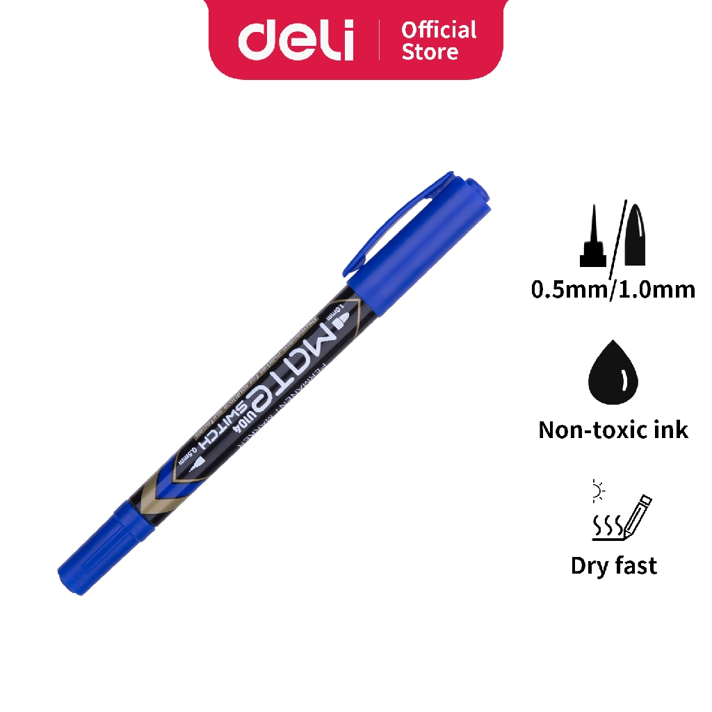 Jual Deli Spidol permanen - 2-tip 0.5mm/1.0mm Cepat kering tidak ...