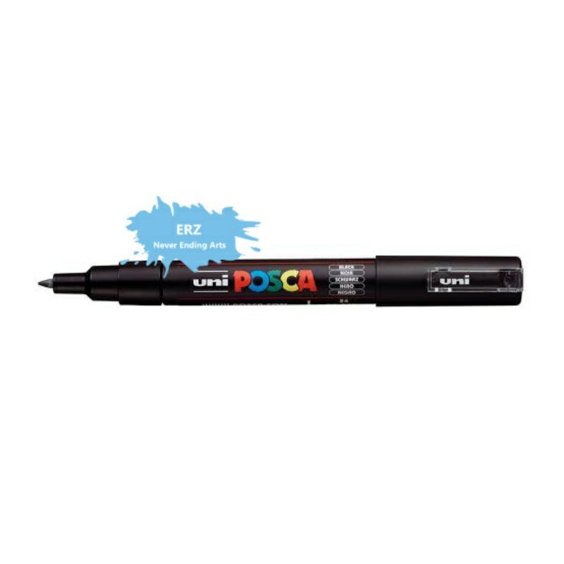Jual Uni Posca PC-1M Black - Extra-Fine Point Tip - Spidol Hitam Poster ...