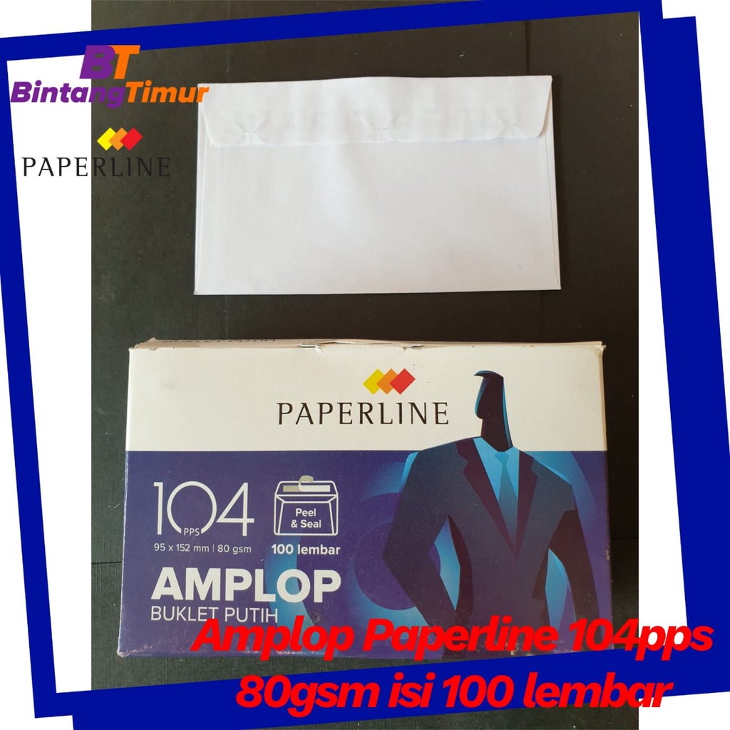 Jual Amplop Putih Paperline 104 pps 80 gsm isi 100 lbr | Shopee Indonesia