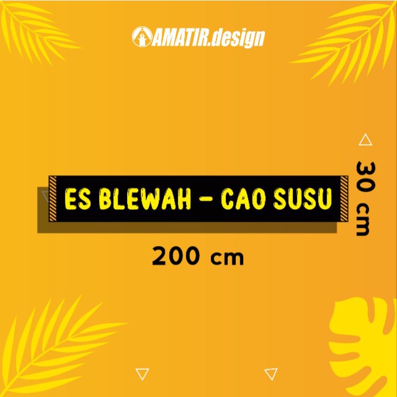 Jual BANNER ES BLEWAH, BANNER ES CAO SUSU ( 30x200 cm) | Shopee Indonesia