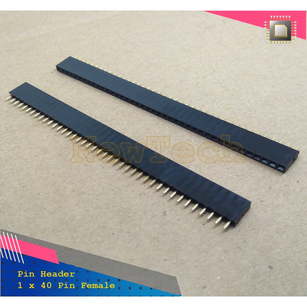 Jual Pin Header Female Strip Single Row 1x40 40pin 40 pin pitch 2.54mm | Shopee Indonesia