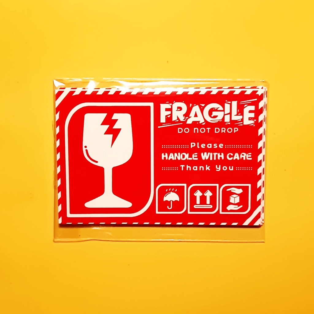 Jual [10 lembar] Stiker Fragile Unboxing Paket | Shopee Indonesia